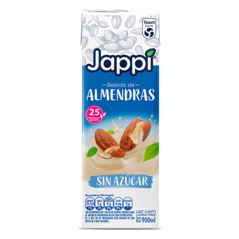 BEBIDA DE ALMENDRA SIN AZUCAR 900ML JAPPI – SIMPLE DISTRIBUCIÓN